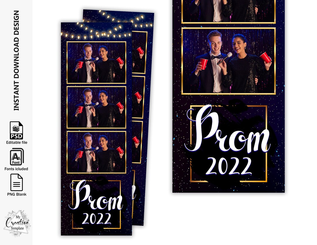 Photo Booth Template Prom Photobooth Template Starry Night - Etsy