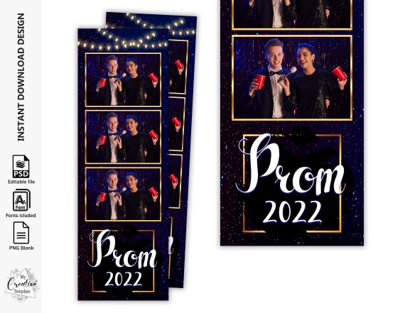 Photo Booth Template Prom Photobooth Template Starry Night - Etsy