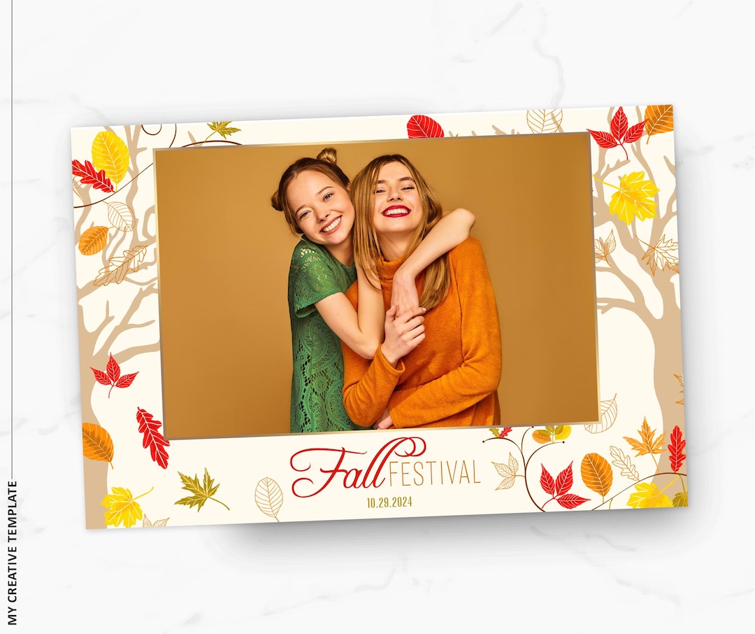 Template Photo Booth, Fall Photo Booth Template, Autumn Photobooth ...