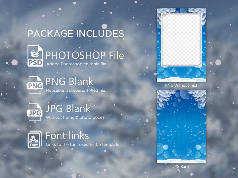 Winter Wonderland Photo Booth Template Photo Booth Template - Etsy