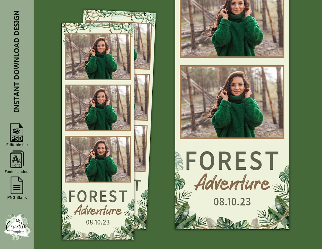 Forest Photo Booth Template Photo Booth Template Birthday - Etsy