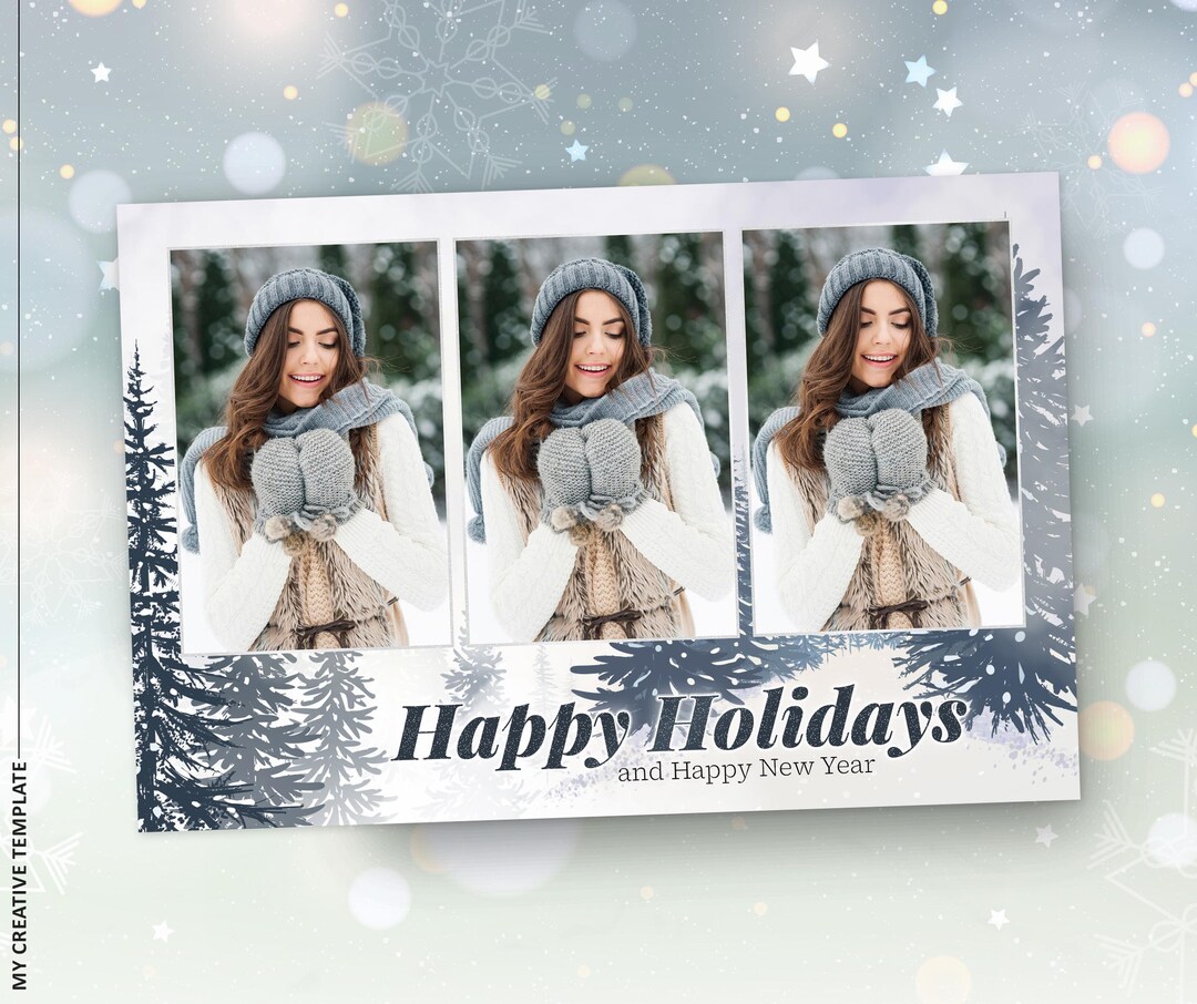 Winter Photo Booth Template, Holiday Photo Booth Template, Photo Booth ...