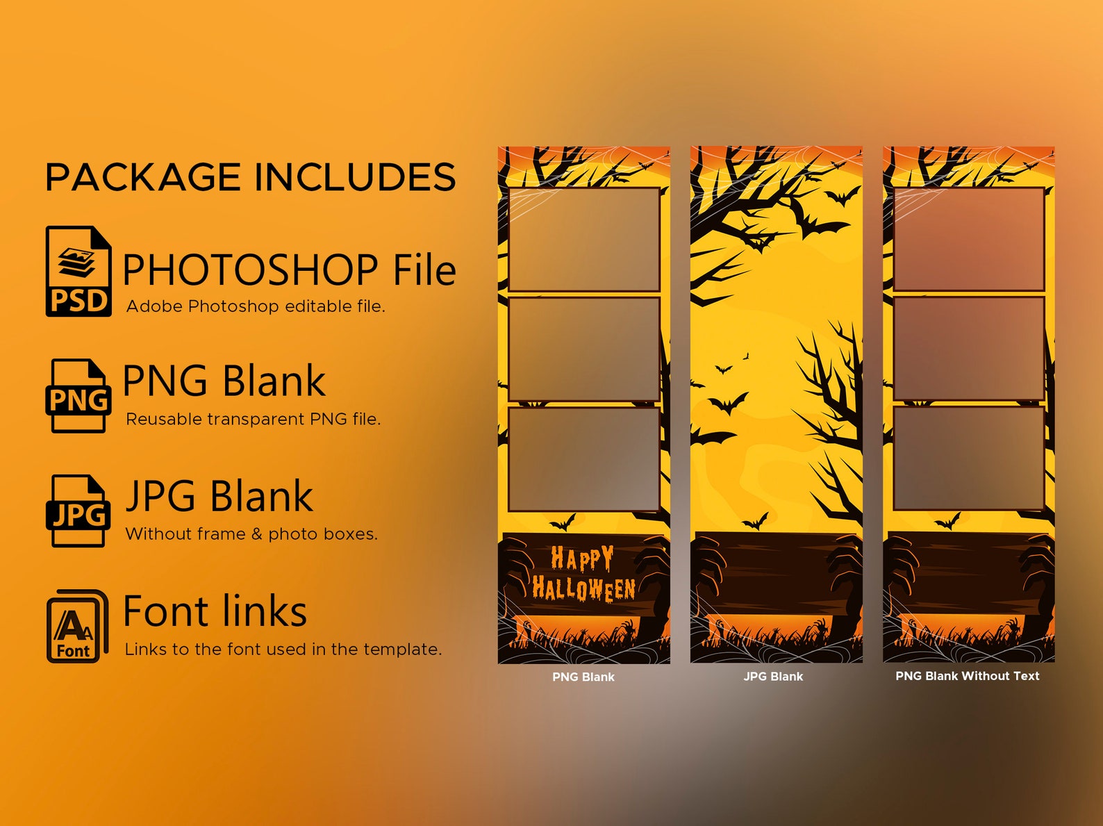 Halloween Photo Booth Template Photo Booth Template Zombie - Etsy