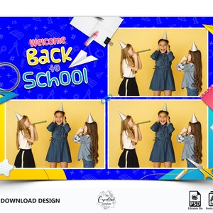 Photo Booth Template Back to School Photo Booth Template - Etsy