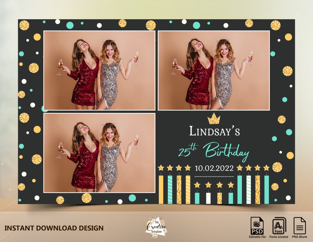 Photo Booth Template, Photo Booth Template Birthday, Birthday Template ...