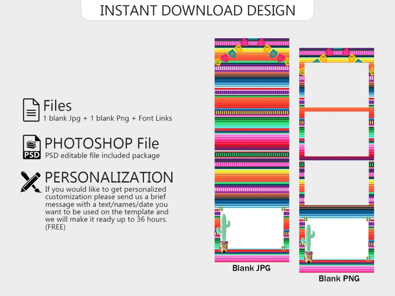 Serape Fiesta Photo Booth Template Mexican Fiesta Photo Booth - Etsy