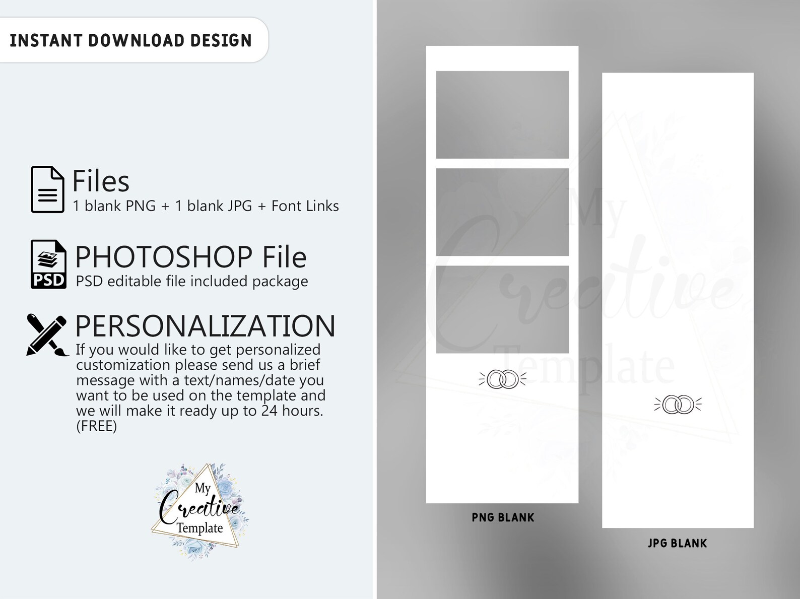 Modèle simple de photomaton noir et blanc modèle de cabine | Etsy