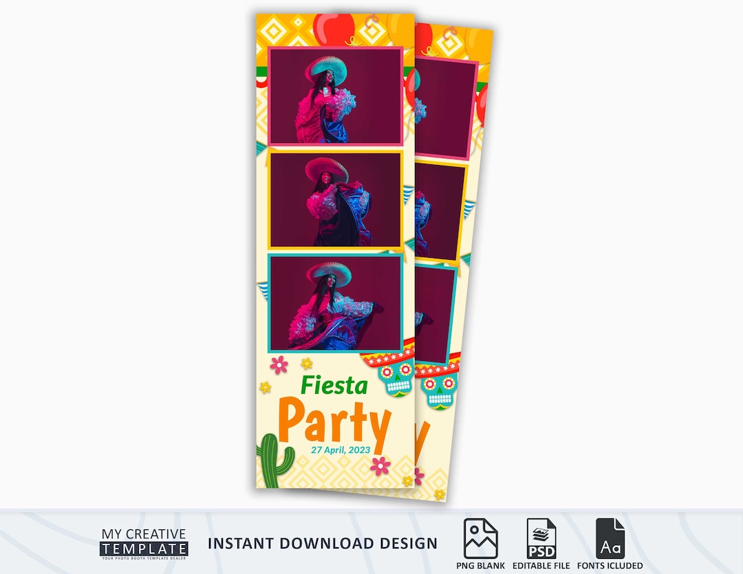 Fiesta Photo Booth Template, Mexican Fiesta Photo Booth Template ...