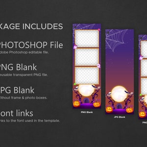 Halloween Photo Booth Template, Photo Booth Template, Zombie Photo ...