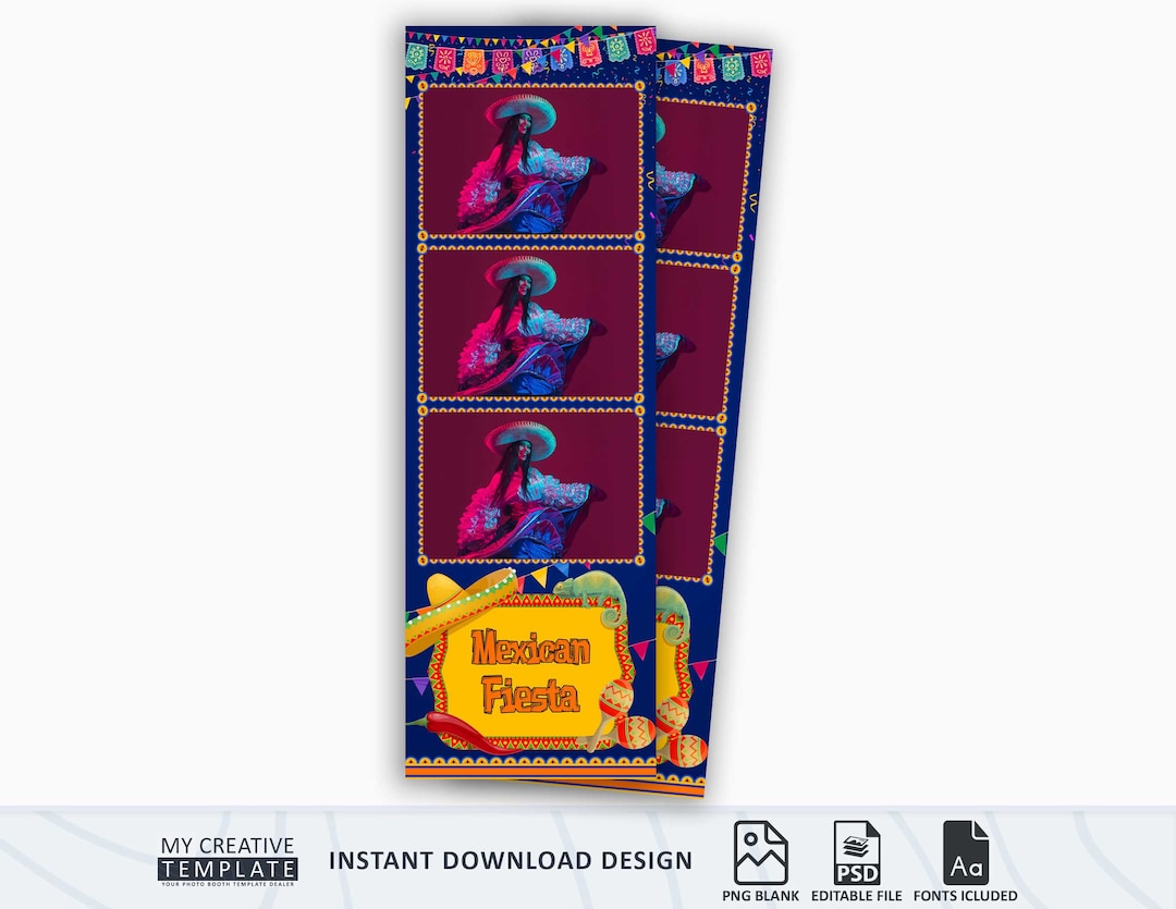 Fiesta Photo Booth Template, Mexican Fiesta Photo Booth Template ...