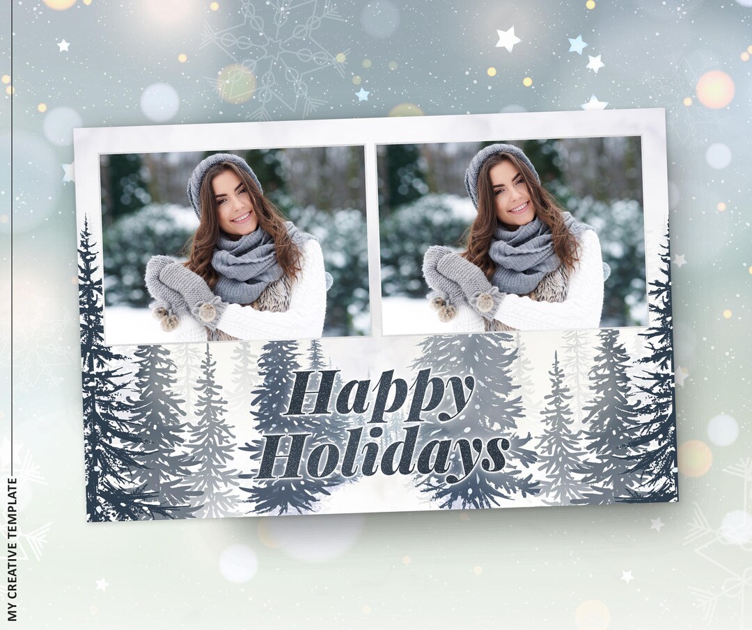 Winter Photo Booth Template, Holiday Photo Booth Template, Photo Booth ...