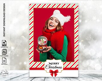 Candy Cane Photo Booth Template - Etsy