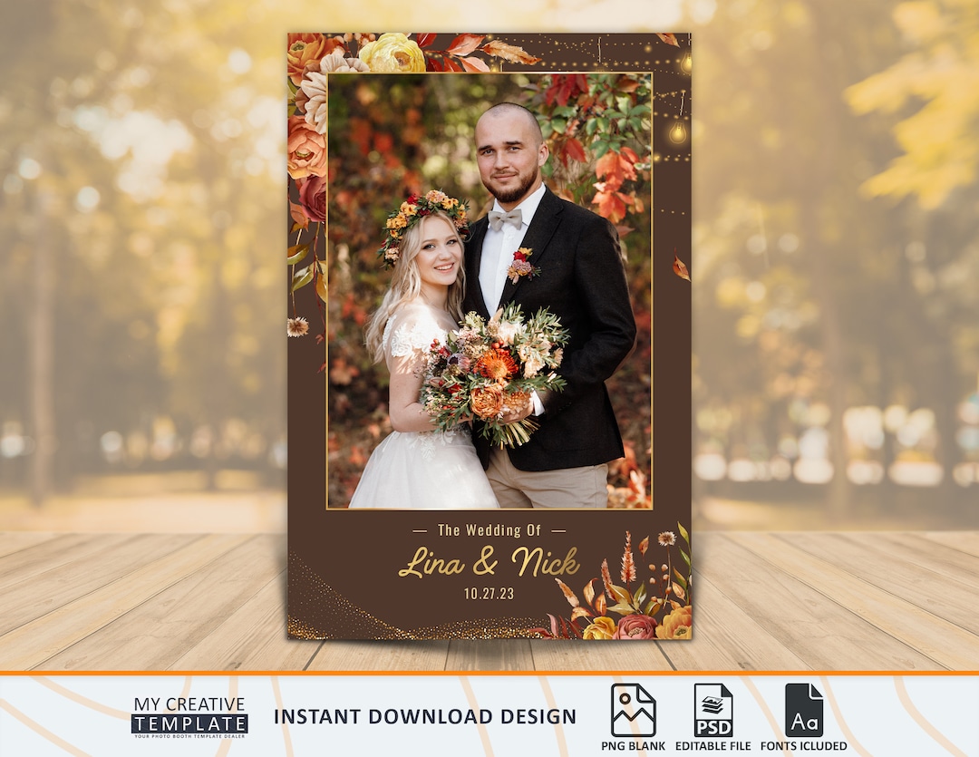 Template Photo Booth, Fall Photo Booth Template, Autumn Photobooth ...