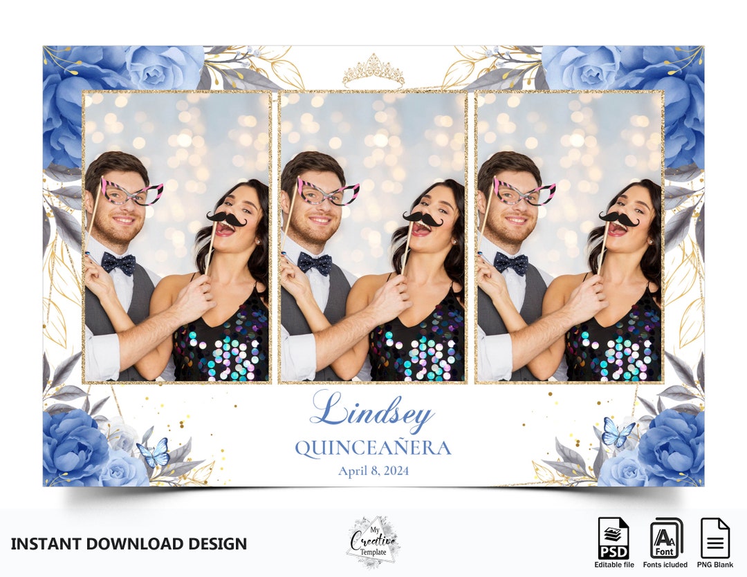 Quinceanera Photo Booth Template Photo Booth Overlay Photo - Etsy
