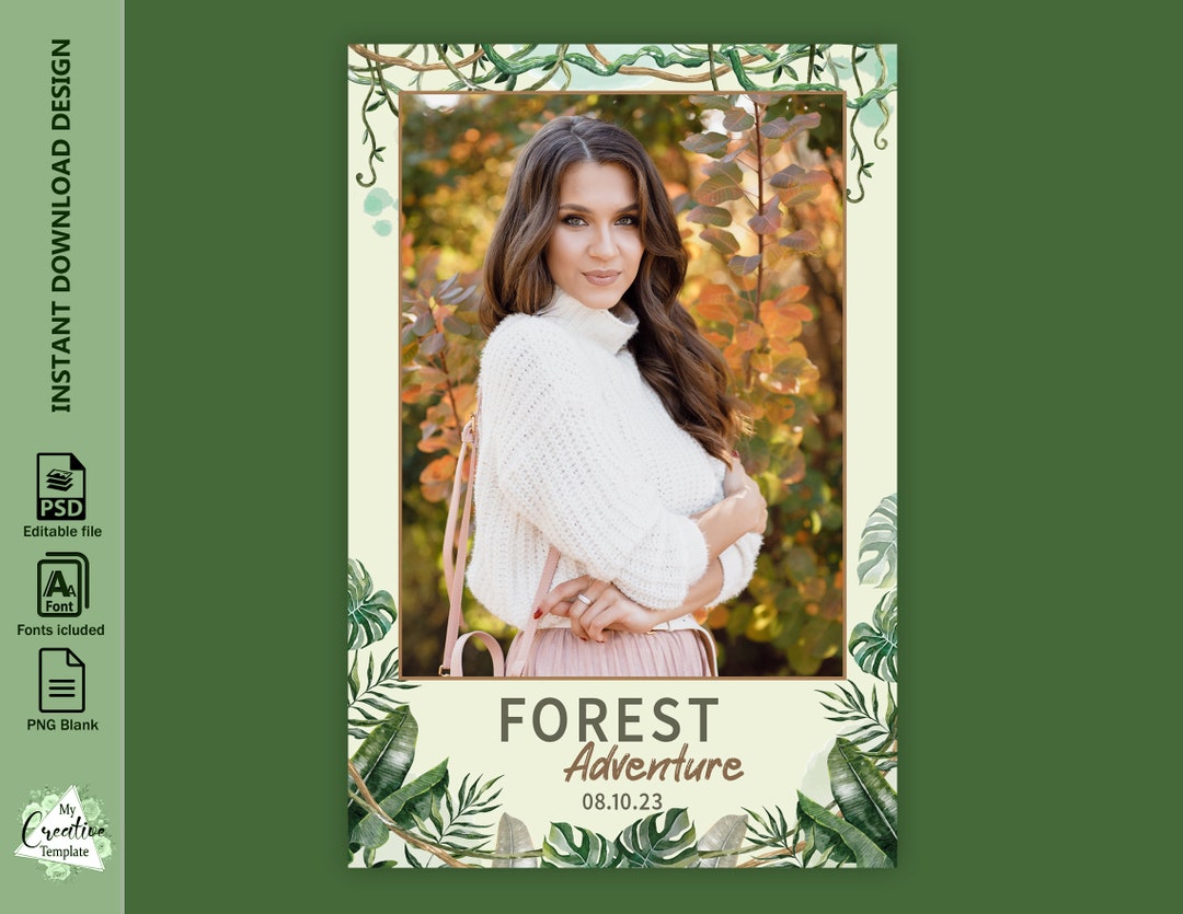Forest Photo Booth Template Photo Booth Template Birthday - Etsy