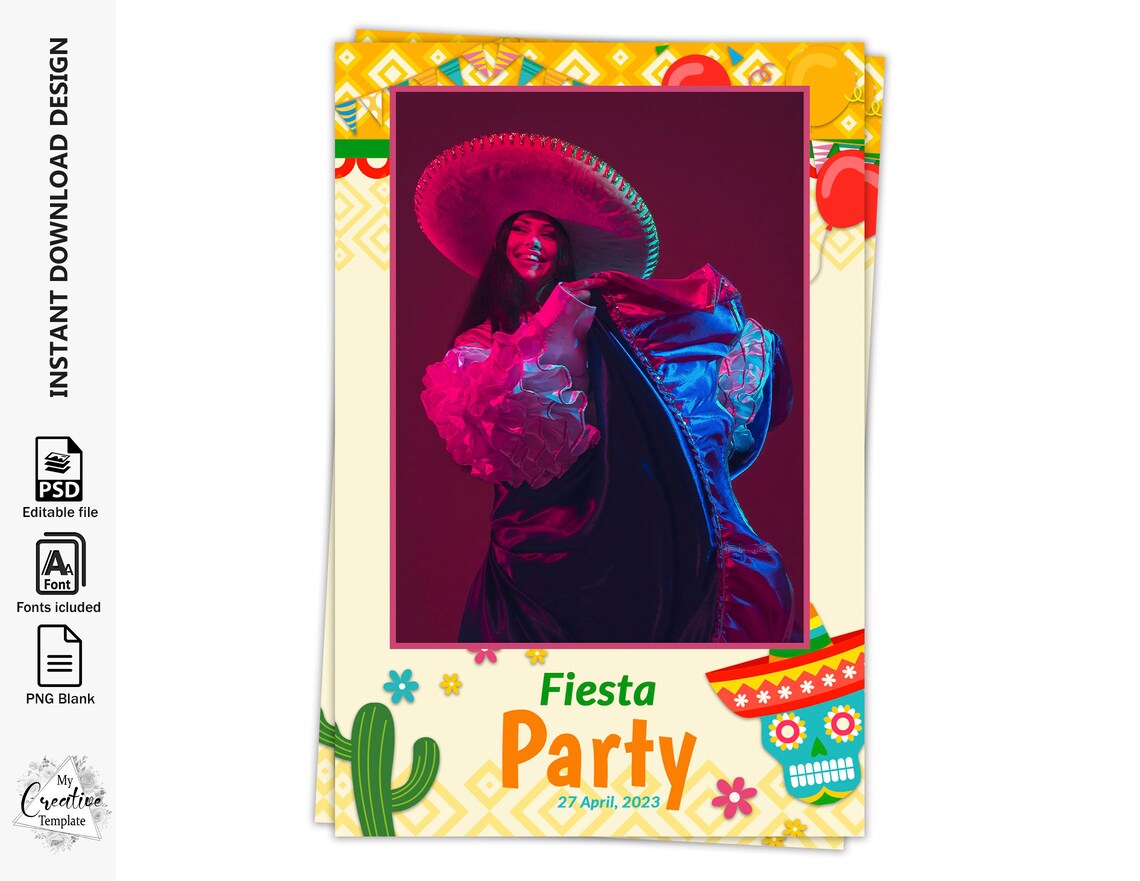 Fiesta Photo Booth Template Mexican Fiesta Photo Booth - Etsy