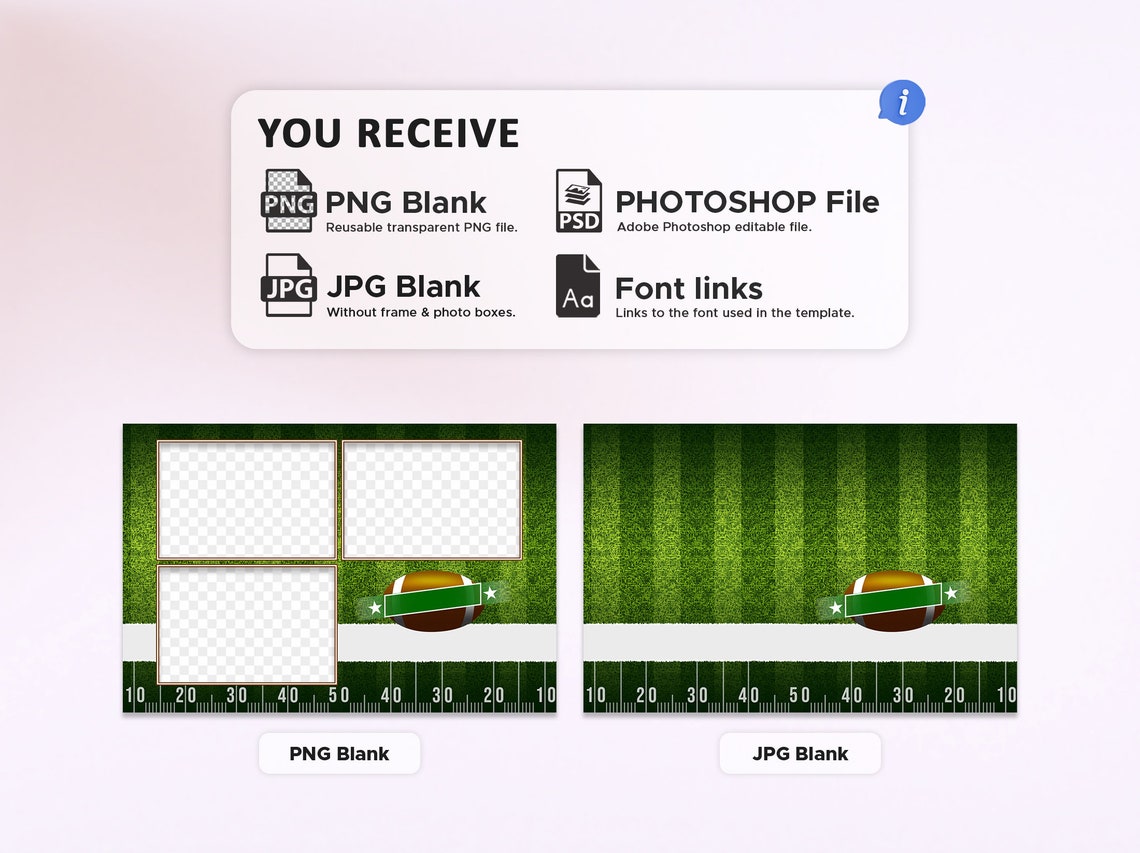 American Football Photo Booth Template, Photobooth Template, Sport ...