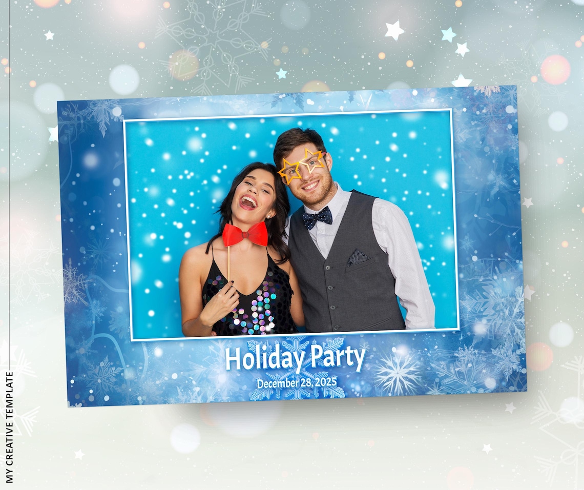 Winter Wonderland Photo Booth Template | Winter Photo Booth Overlay ...