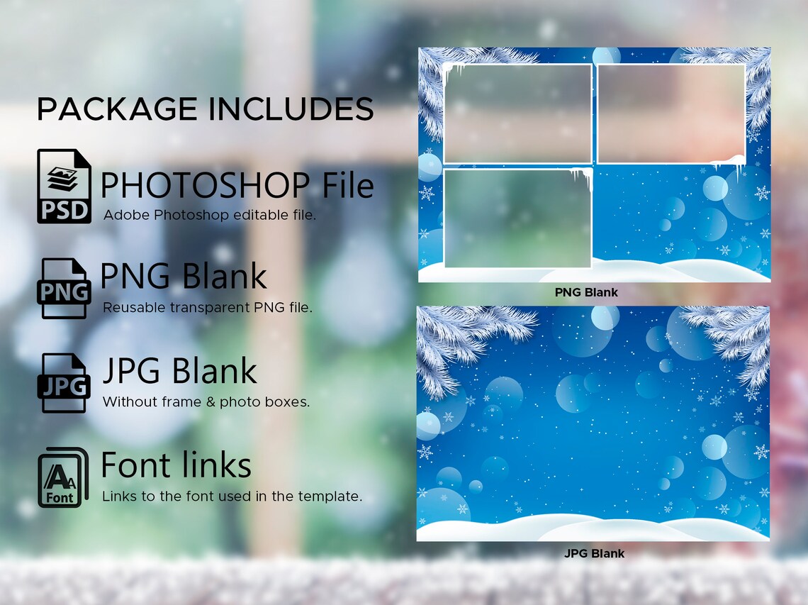 Winter Wonderland Photo Booth Template Photo Booth Template - Etsy