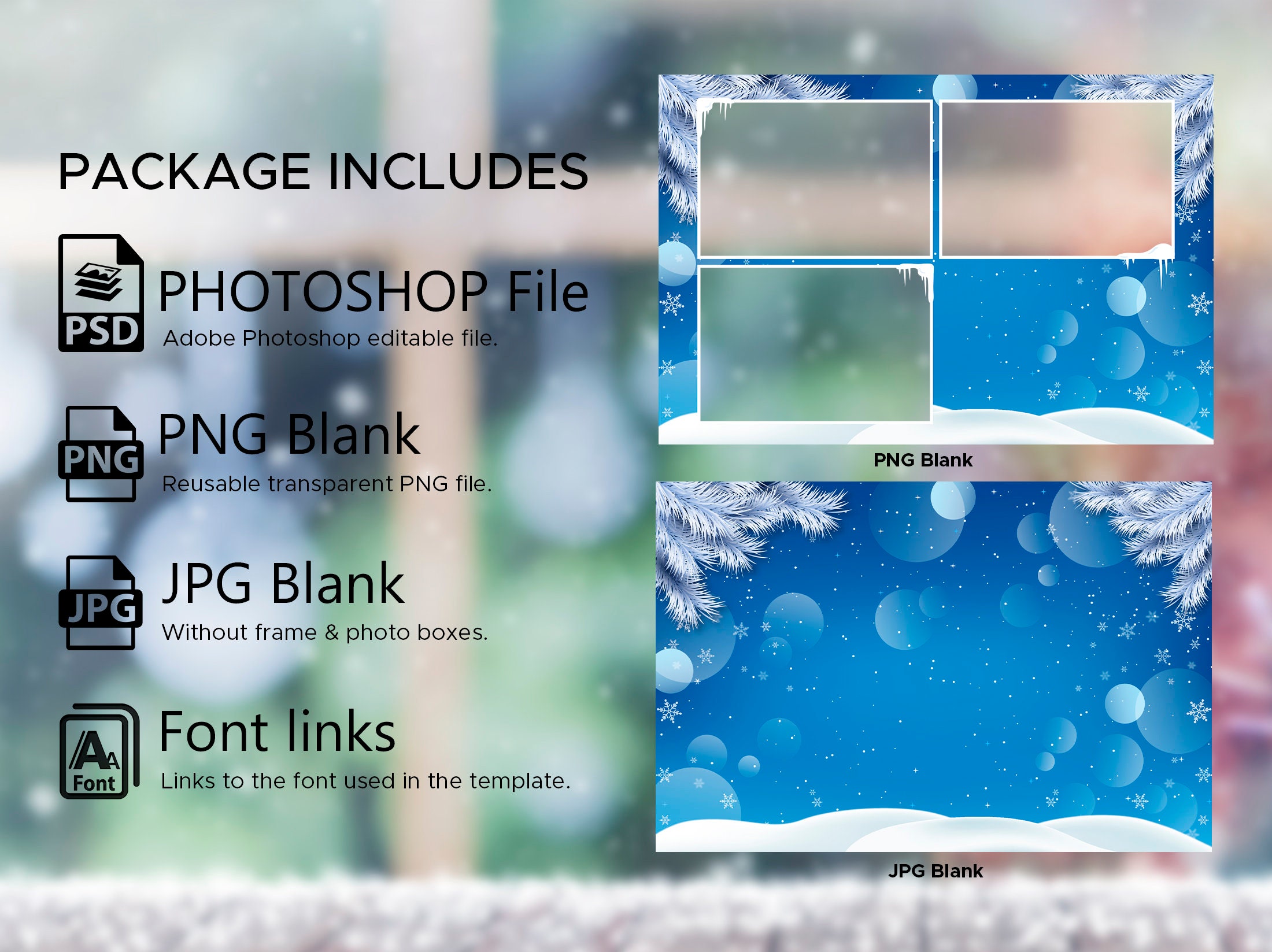 Winter Wonderland Photo Booth Template Photo Booth Template - Etsy UK