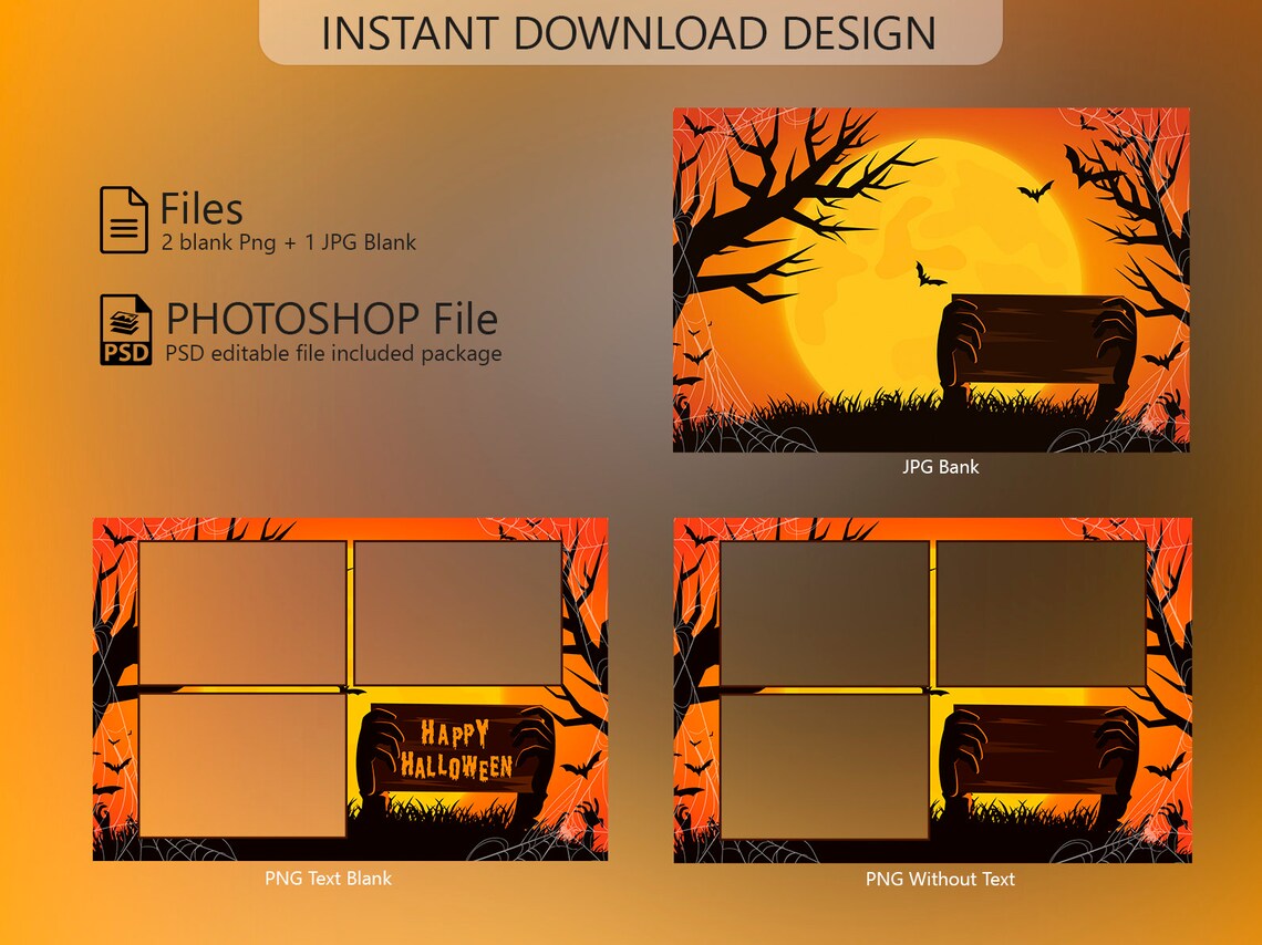 Halloween Photo Booth Template Photo Booth Template Zombie - Etsy