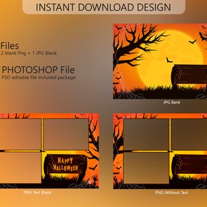 Halloween Photo Booth Template, Photo Booth Template, Zombie Photo ...