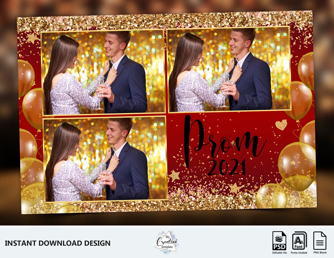 Photo Booth Template, Prom Photo Booth Template, Graduation Photo Booth ...
