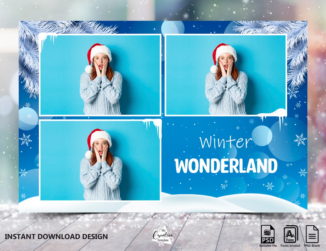 Winter Wonderland Photo Booth Template Photo Booth Template - Etsy