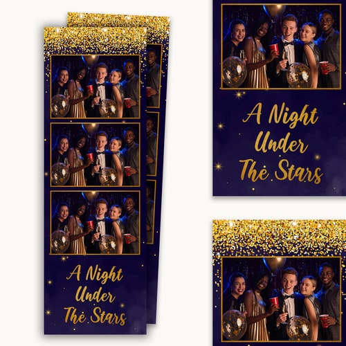Photo Booth Template Prom Photobooth Template Starry Night - Etsy
