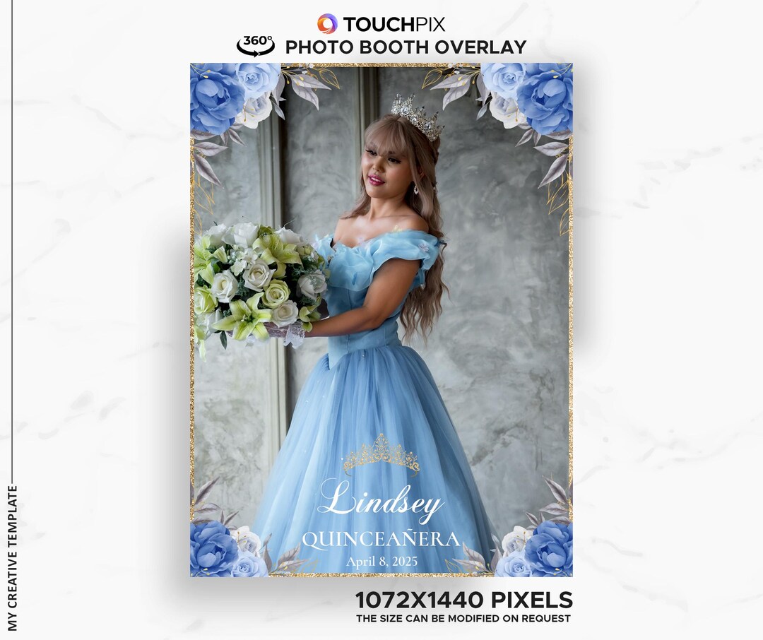 Touchpix Quinceañera 360 Photo Booth Template | 360 Video Overlay ...