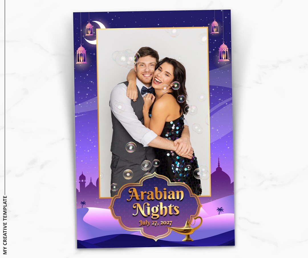 Arabian Nights Photo Booth Template | Photobooth Overlay | Sweet 16 ...