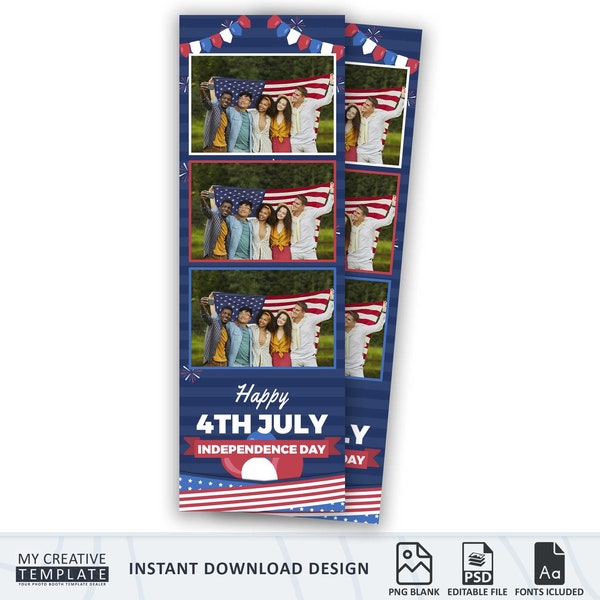 Independence Day Photobooth Template - Etsy