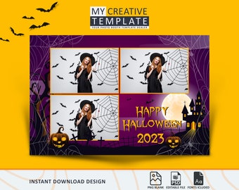 Halloween Photo Booth Template, Photo Booth Template, Photobooth ...