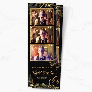 Masquerade Prom Photo Booth Template | Printable Masquerade Photobooth ...