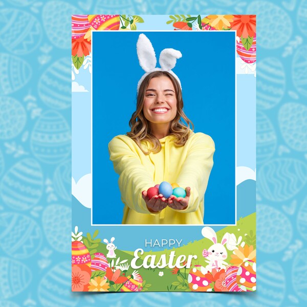 Easter Photo Booth Template - Etsy