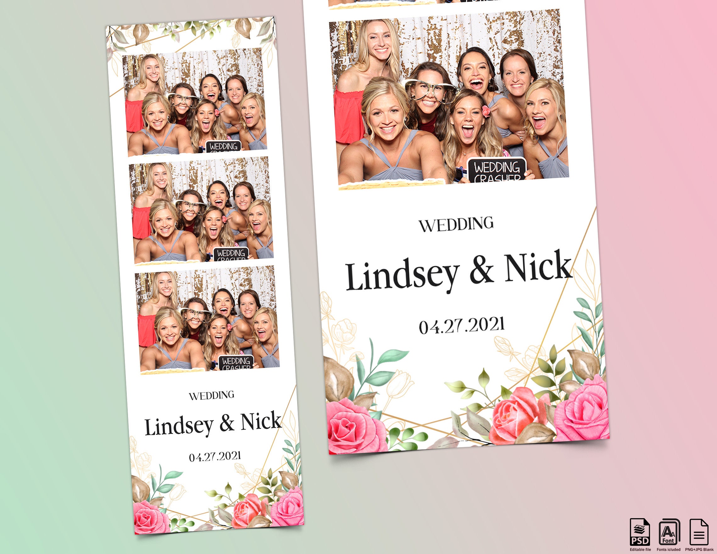 Wedding Photo booth Template Elegant Photo booth Template | Etsy