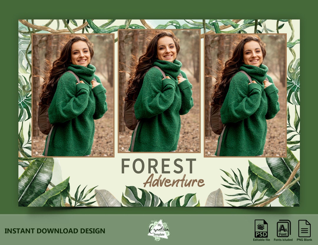 Forest Photo Booth Template Photo Booth Template Birthday - Etsy