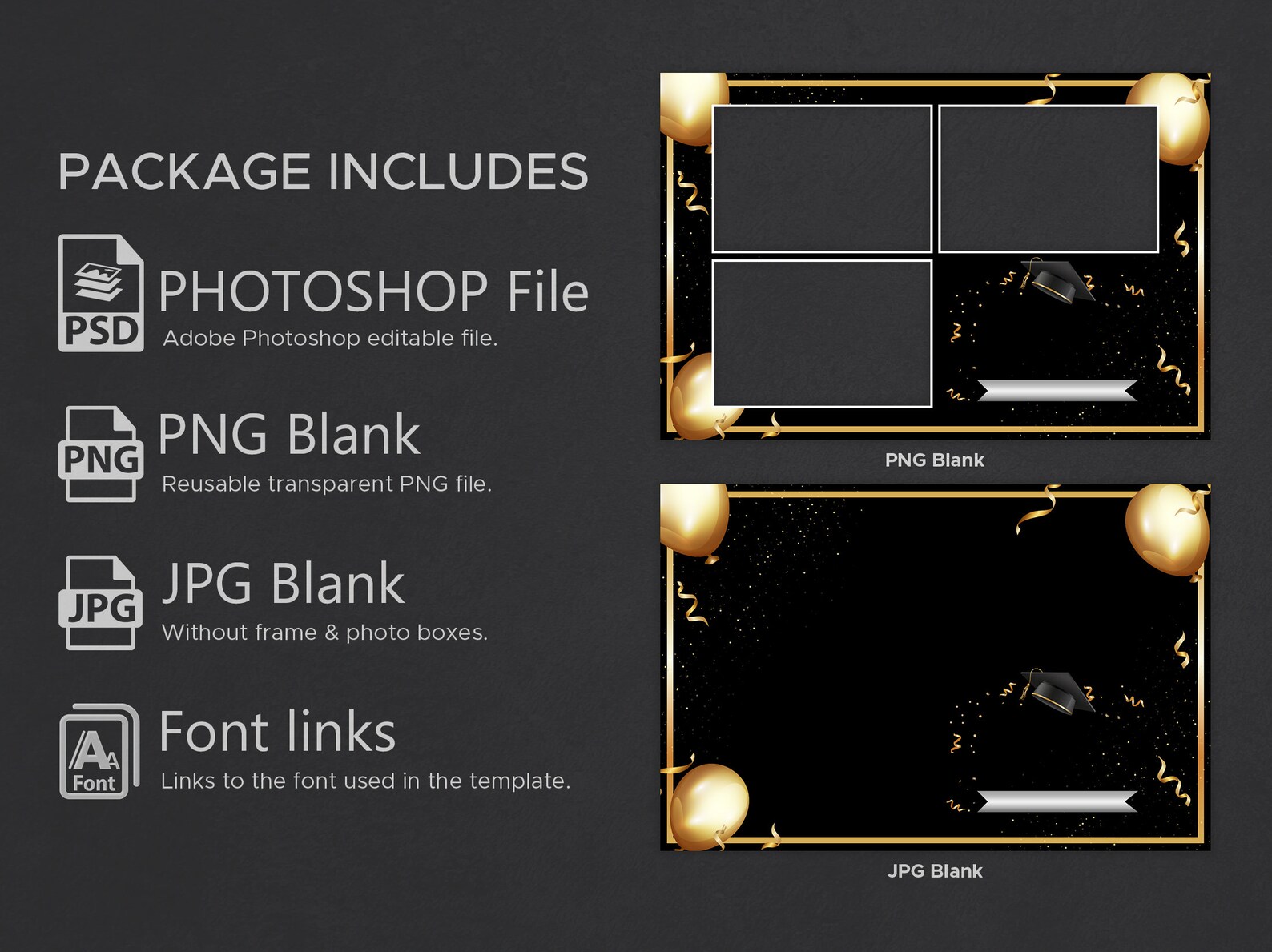 Photo Booth Template Graduation Class of Photobooth Template - Etsy
