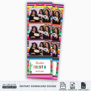 Serape Fiesta Photo Booth Template, Mexican Fiesta Photo Booth Template ...