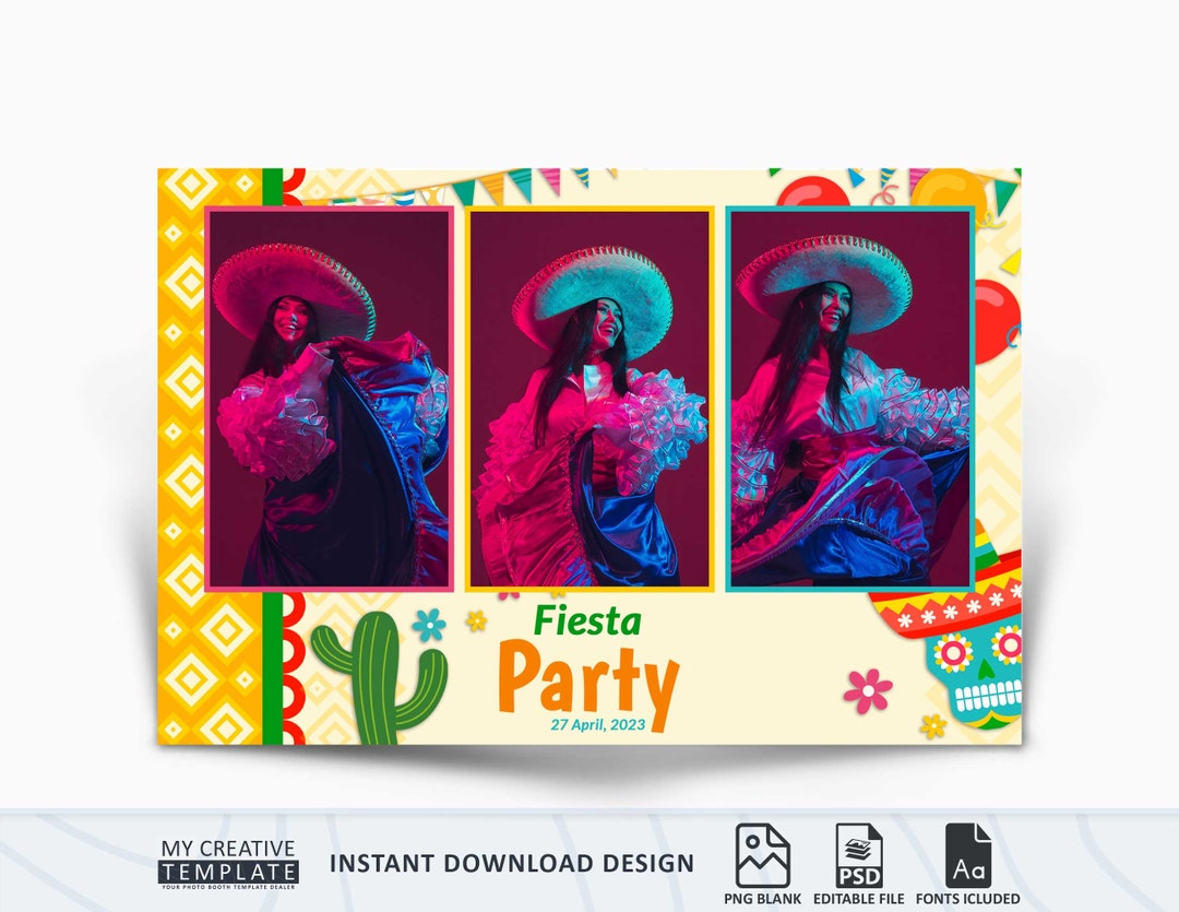 Fiesta Photo Booth Template, Mexican Fiesta Photo Booth Template ...