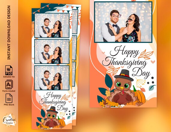 Thanksgiving Photo Booth Template Fall Photo Booth Template - Etsy