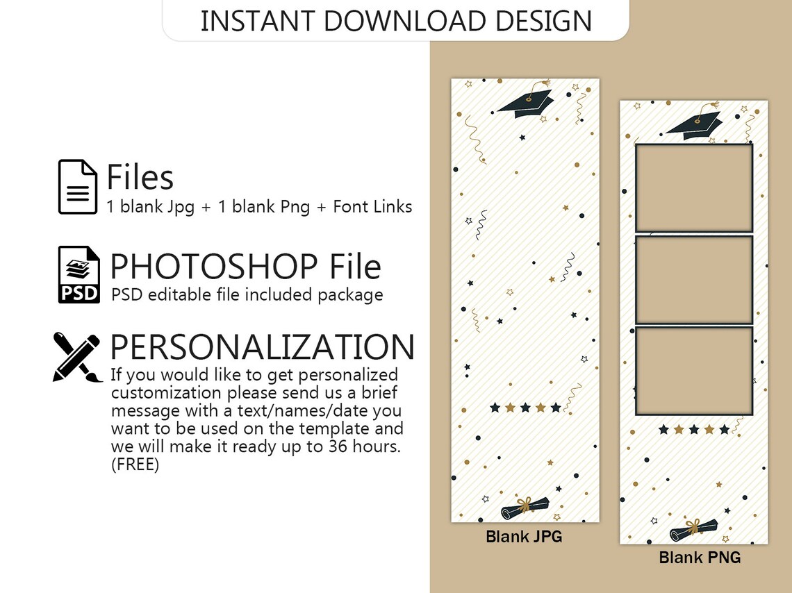Photo Booth Template Graduation Photobooth Template Grad - Etsy
