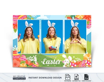 Easter Photo Booth Template, Photo Booth Template, Happy Easter ...