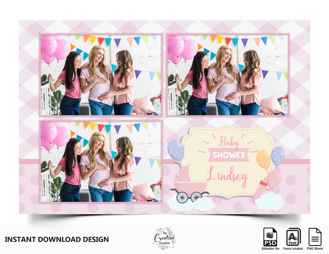 Baby Shower Photo Booth Template Photo Booth Template Girl - Etsy