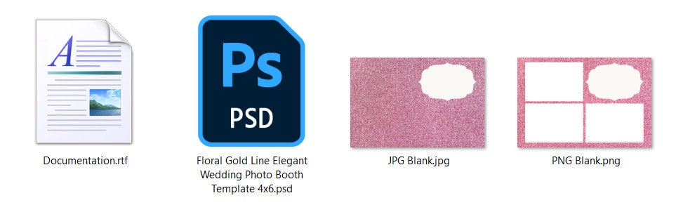 Wedding Photo Booth Template Shiny Pink Wedding Photo Booth | Etsy