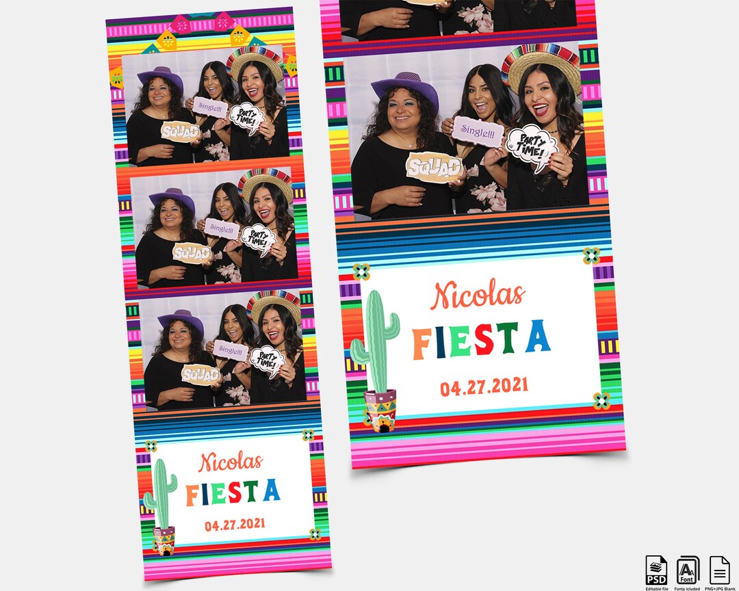 Serape Fiesta Photo Booth Template, Mexican Fiesta Photo Booth Template ...