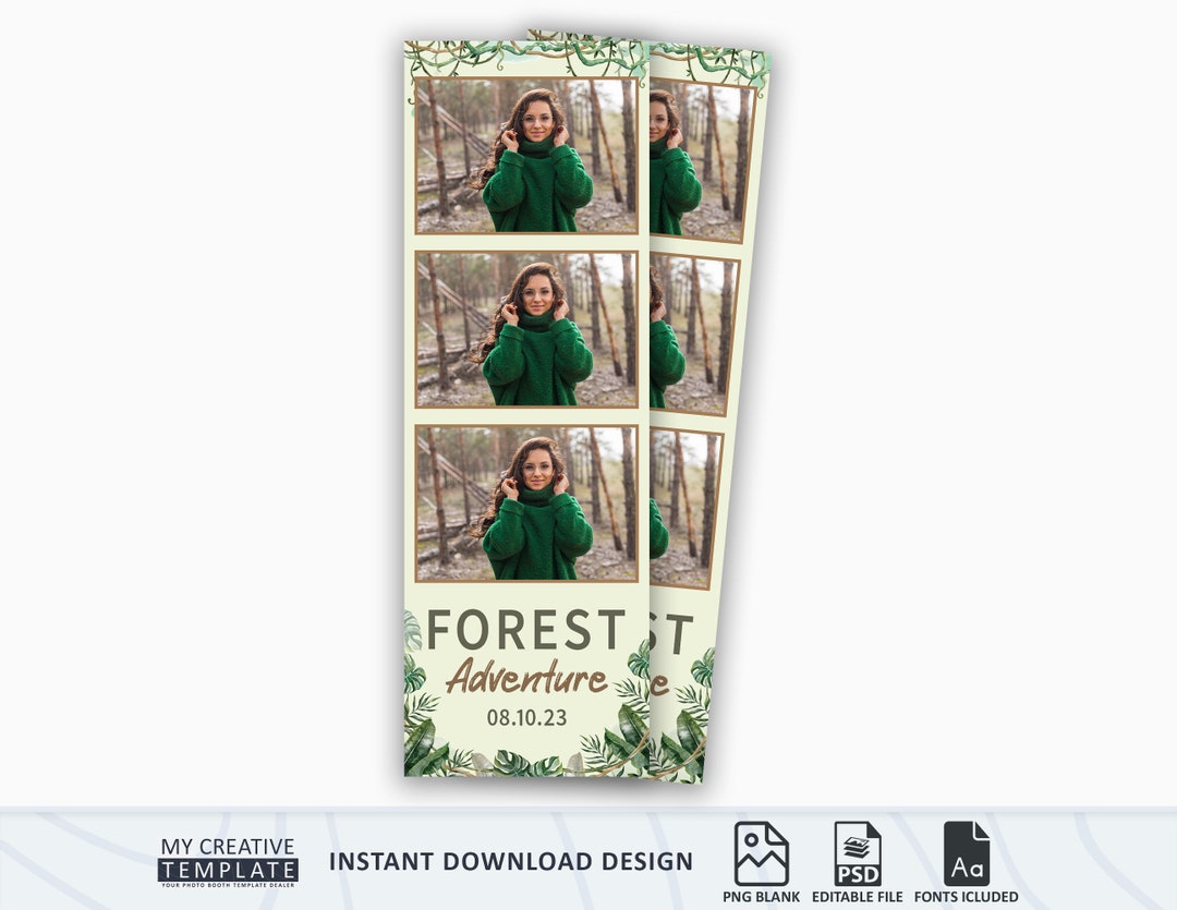 Forest Photo Booth Template, Photo Booth Template, Birthday Photo Booth ...