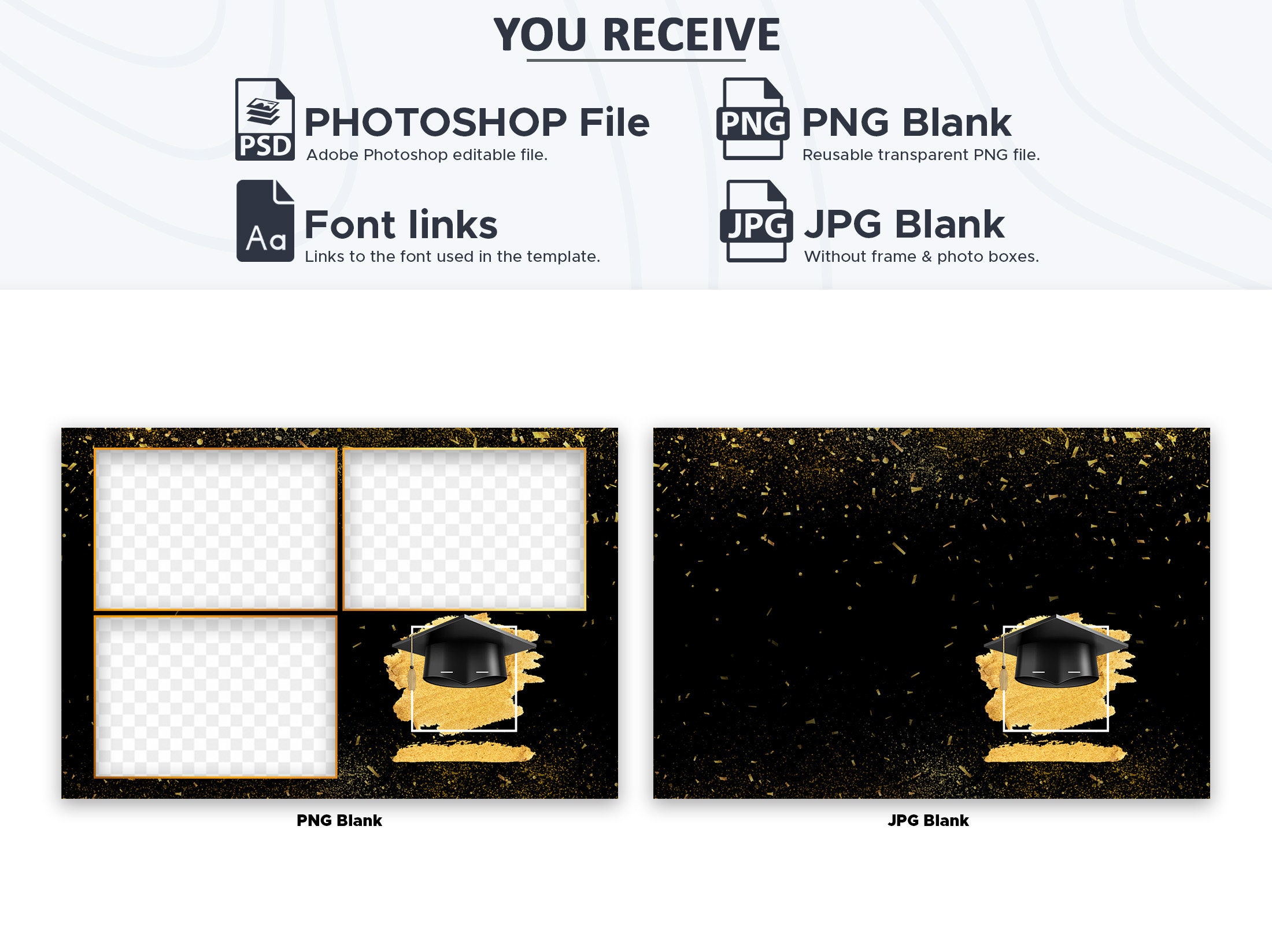 Photo Booth Template Graduation, Class of Photobooth Template, Grad ...
