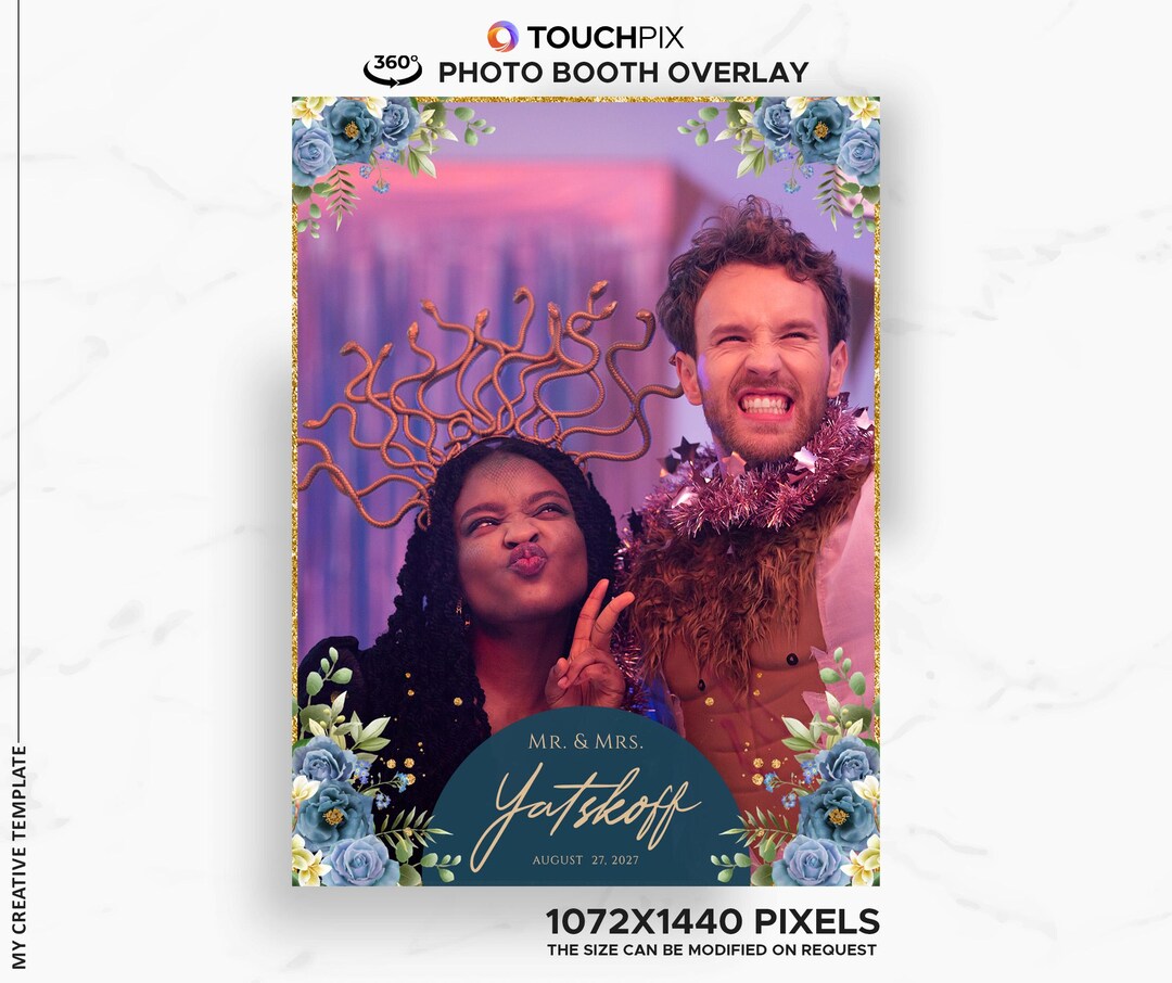 Touchpix Wedding 360 Photo Booth Template | 360 Photo Booth Overlay ...