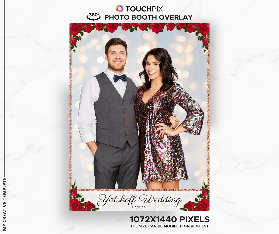 Touchpix Wedding 360 Photo Booth Template | 360 Photo Booth Overlay ...